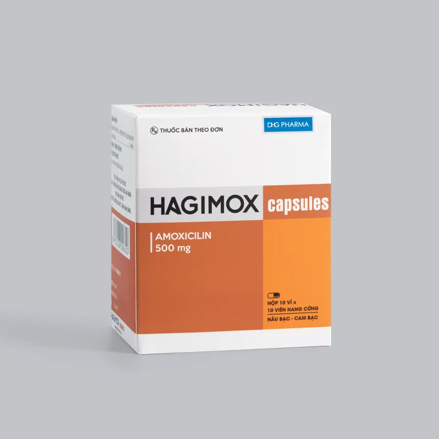 Hagimox capsules (nâu bạc-cam bạc) - DHG Pharma